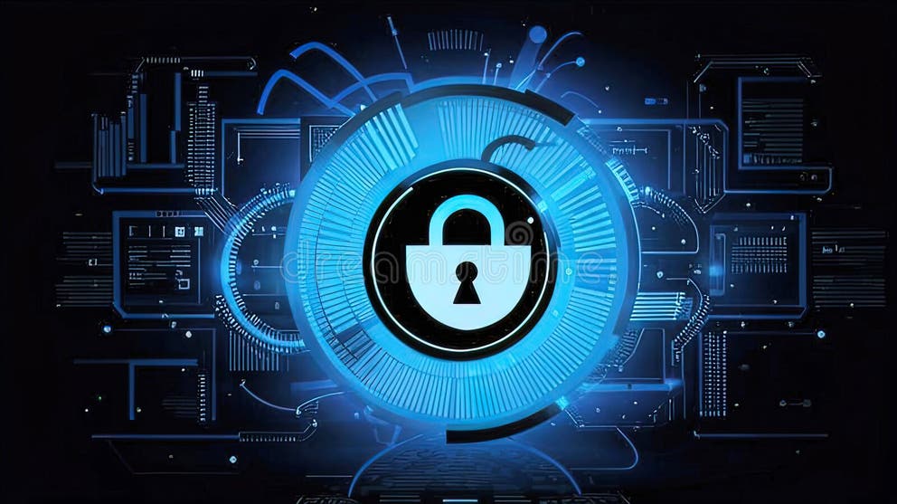 Secure Connection Concept or Cyber Security Service Lock with Login and ...