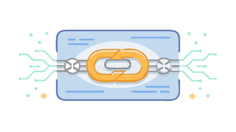 Secure Connection or Encrypted Link Outline Icon Vector Design ...
