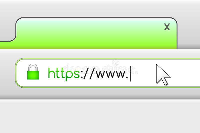 Secure Connection with Https in the Navigation Bar Stock Vector ...