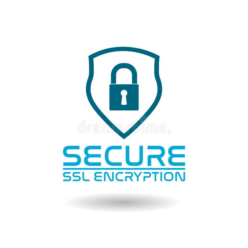 Secure Connection Icon with Shadow Stock Illustration - Illustration of ...