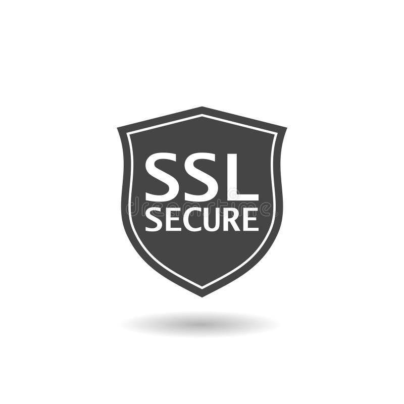 Secure Connection Icon with Shadow. SSL Logo Stock Vector ...