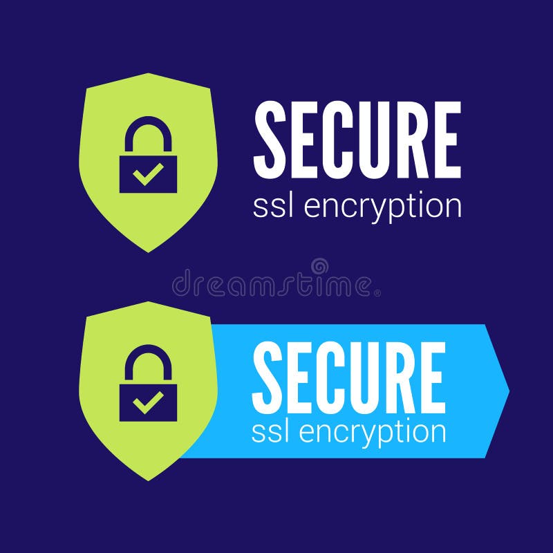 Secure Connection Icon Vector Illustration Isolated Flat Style Secured