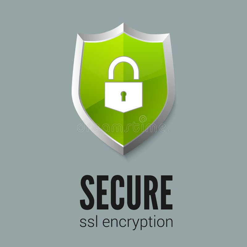 Secure Connection Icon Vector Illustration Isolated, Flat Style Secured ...