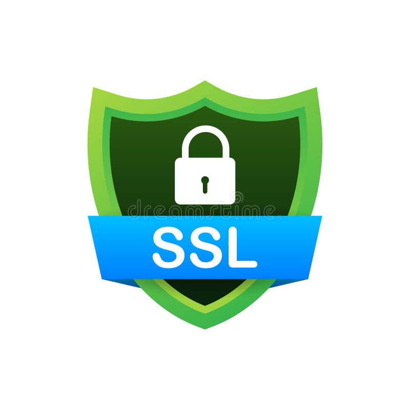 Secure Connection Icon Vector Illustration Isolated On White Background