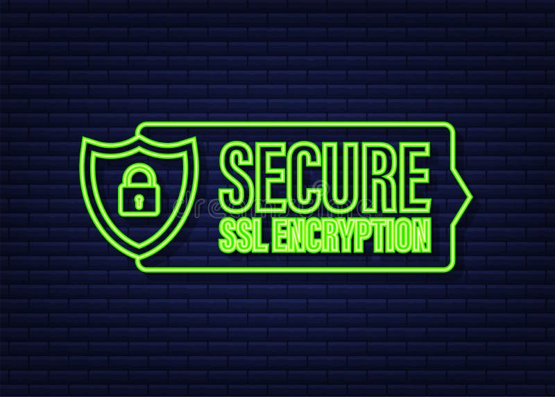 Secure Connection Icon Vector Illustration Isolated on White Background ...