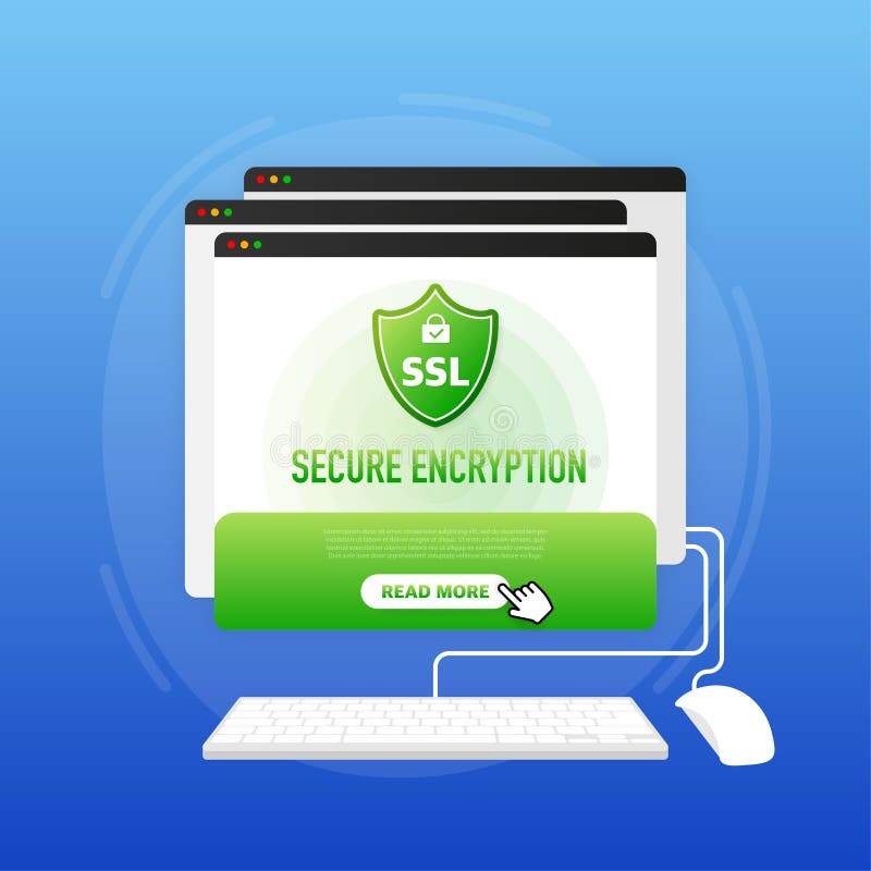 Secure Connection Secured Ssl Shield Symbols Digital Payment Stock