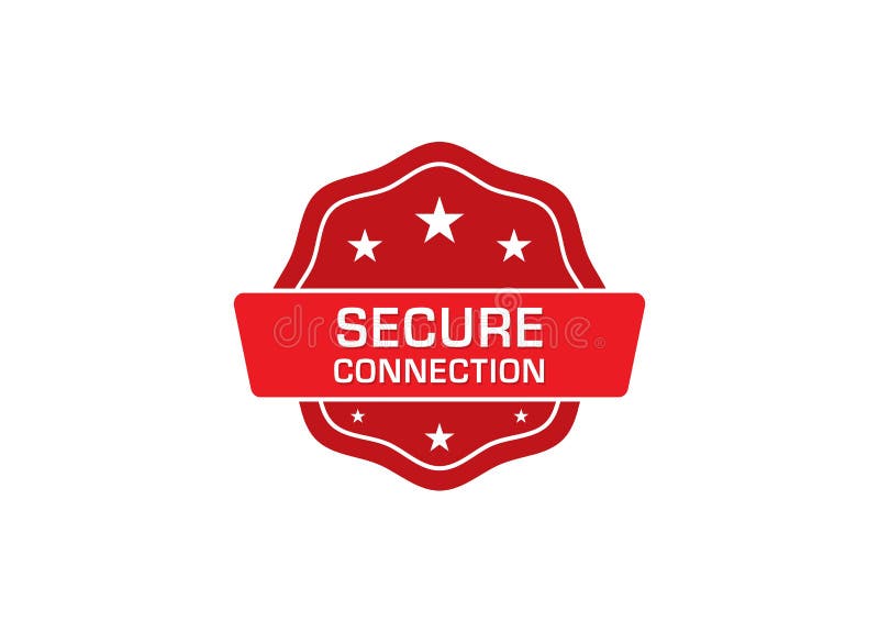 Secure Connection Label Sticker, Secure Connection Badge Sign Stock ...