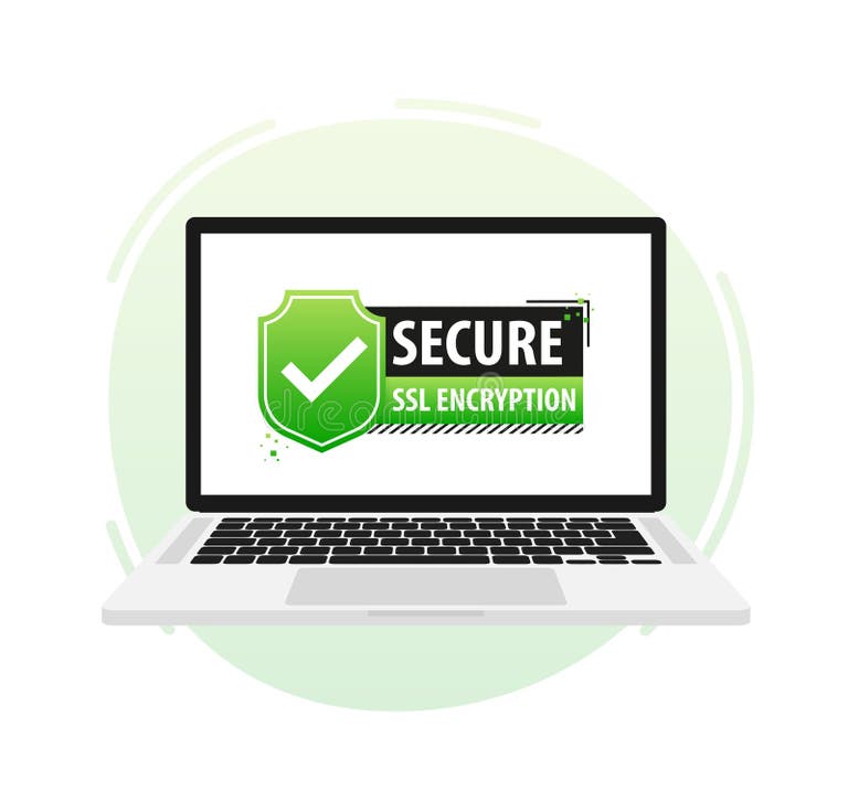 Secure Connection. SSL Shield Protected. Https Certificate Privacy Icon ...