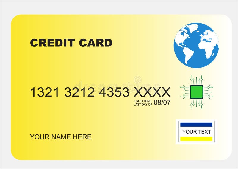 Credit Card Bank Account Statement Template Stock Vector - Illustration ...