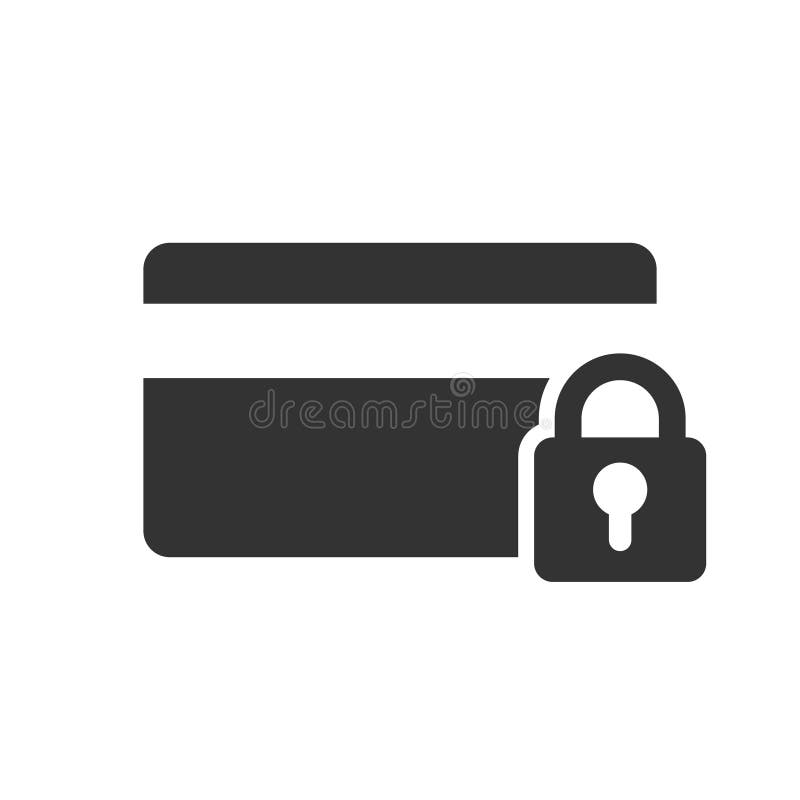 Secure credit card icon stock vector. Illustration of sales - 220302846