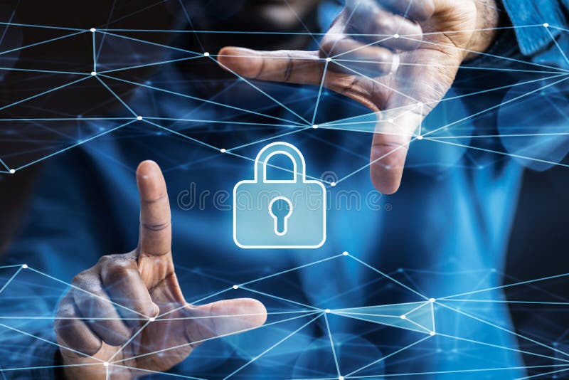 Secure Cyber Data. Online Privacy Safety Stock Photo - Image of ...
