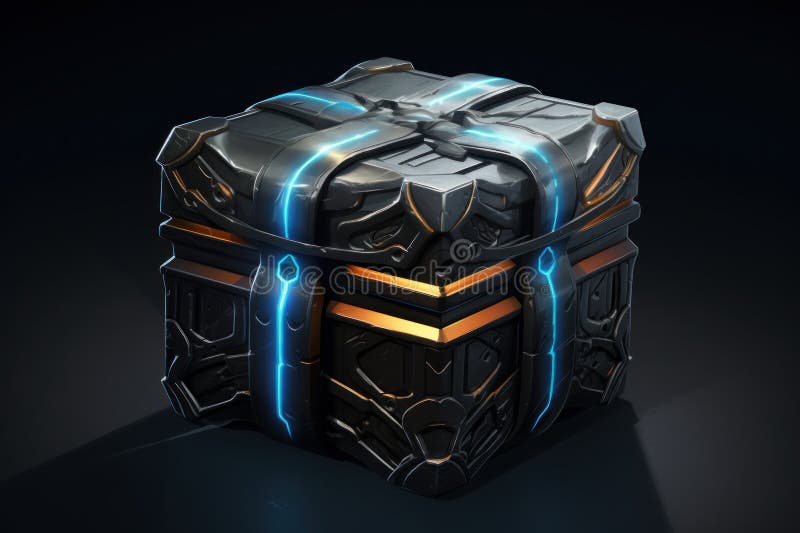 Secure Cyber Gift Box. Generate Ai Stock Illustration - Illustration of ...