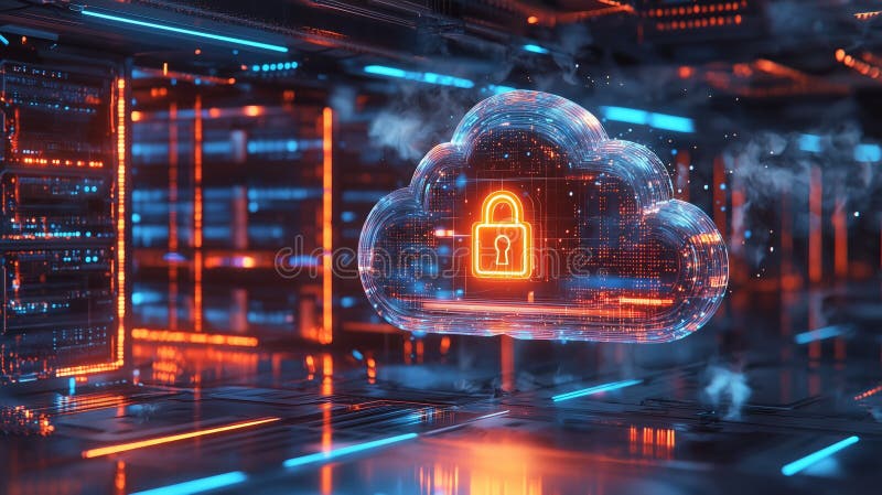 Secure Data Cloud Icon Representing Transparency and Protection in ...