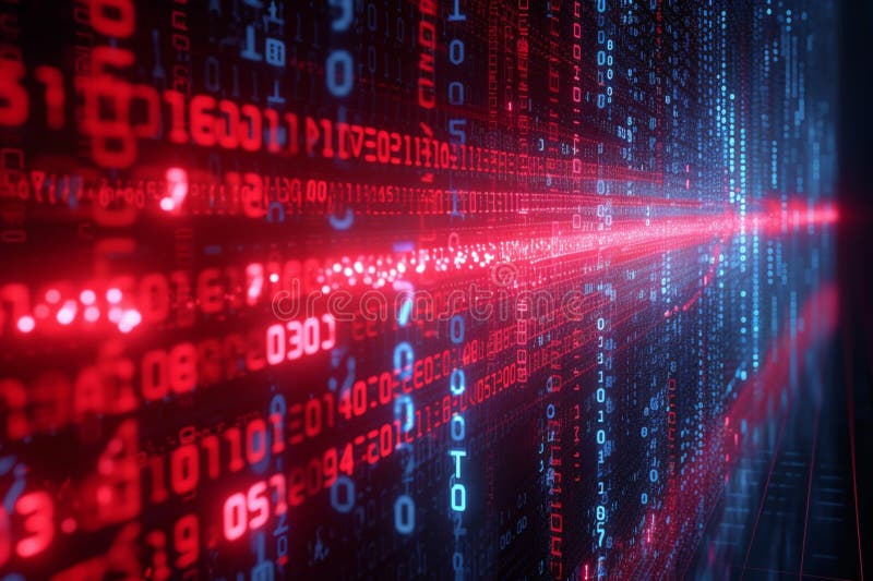 Secure Data Concept Encryption Digital Binary And Computer Virus Stock Illustration