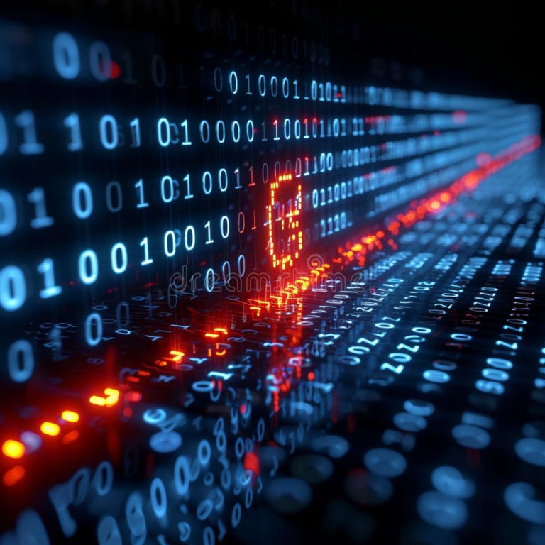 Secure Data Concept Encryption, Digital Binary, and Computer Virus ...