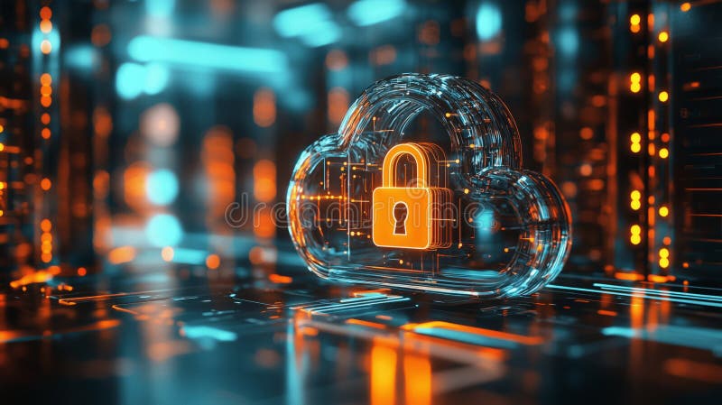 Secure Data Crystal Cloud Icon Representing Advanced Data Protection ...