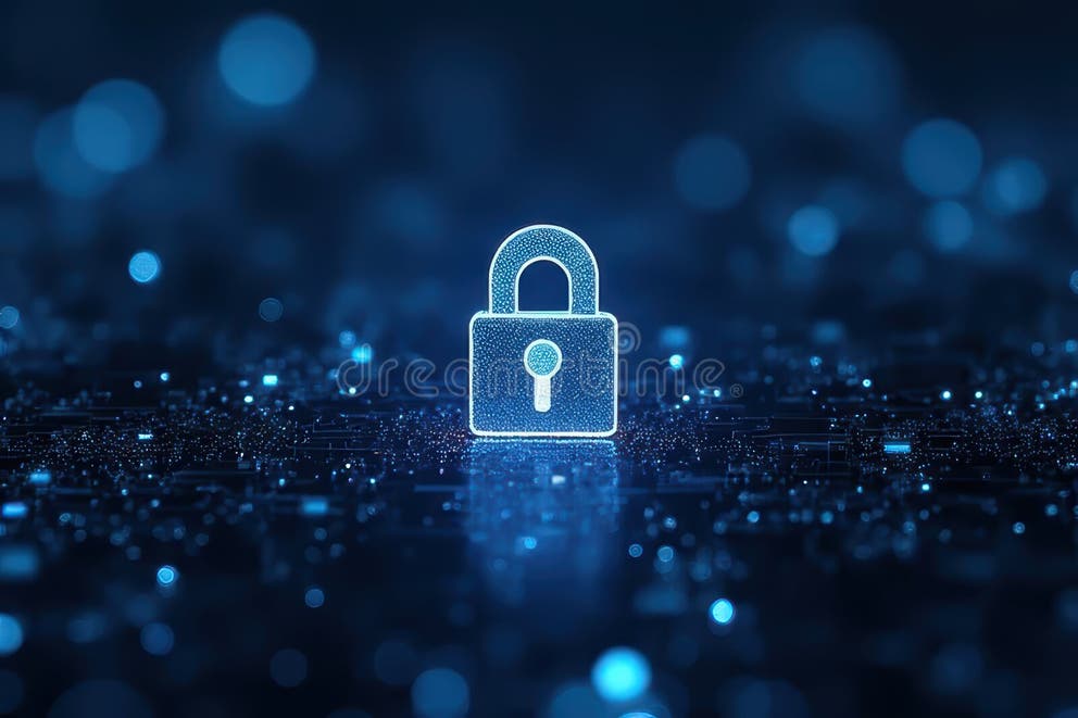 Secure Data Encryption in Digital Era Stock Illustration - Illustration ...