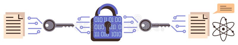 Secure Data Encryption Process with Lock, Keys, and Digital Documents ...