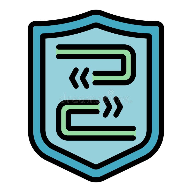Secure Data Exchange Symbol with Shield Protecting Connections Stock ...
