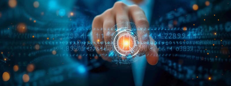 Secure Data Handling Businessman Protects Personal Information with ...