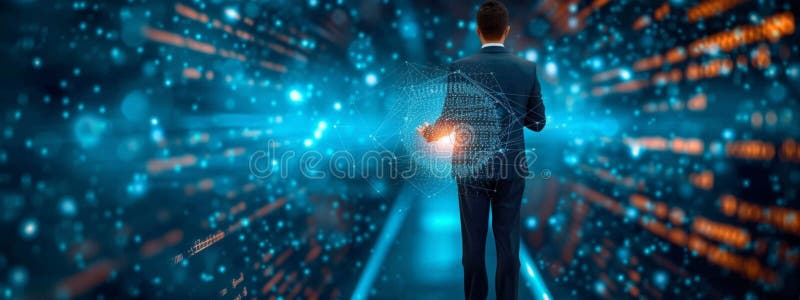 Secure Data Handling Businessman Protects Personal Information with ...