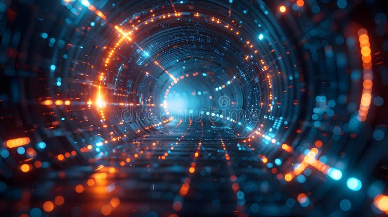 Secure Data Highway: AI-Driven Cybersecurity. Concept AI Cyber Defenses ...