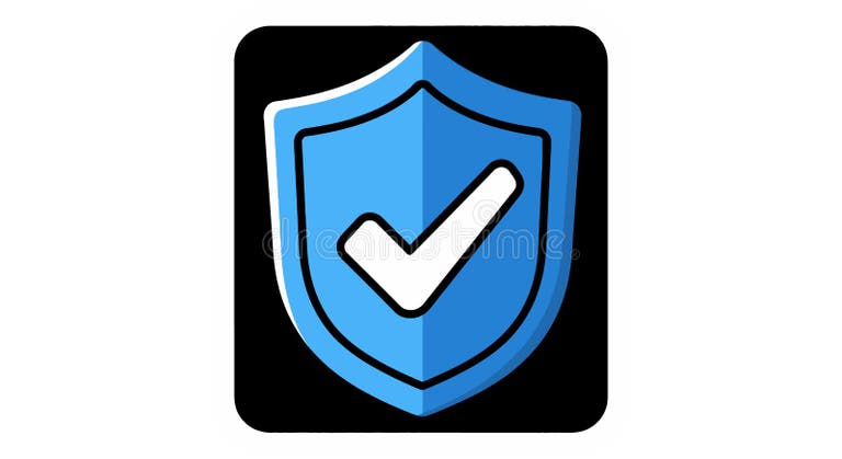 Secure Data Protection Shield Icon, Digital Safety Check Mark - AI ...