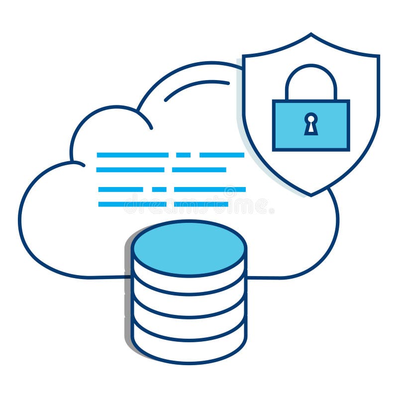 Secure Data Server Icon. Network Protection, Information Privacy, and ...
