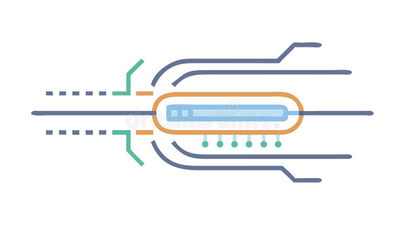 Secure Data Transfer, Encrypted Communication, Digital Information Flow. Vector Design ...