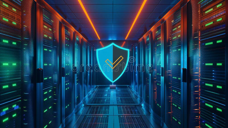 Secure Datacenter: Minimalistic Realism Stock Photo - Image of network ...