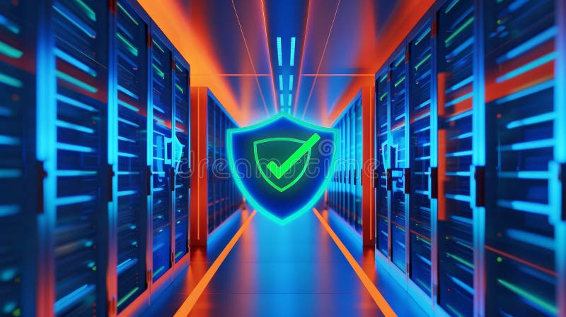 Secure Datacenter: Minimalistic Realism Stock Photo - Image of server ...