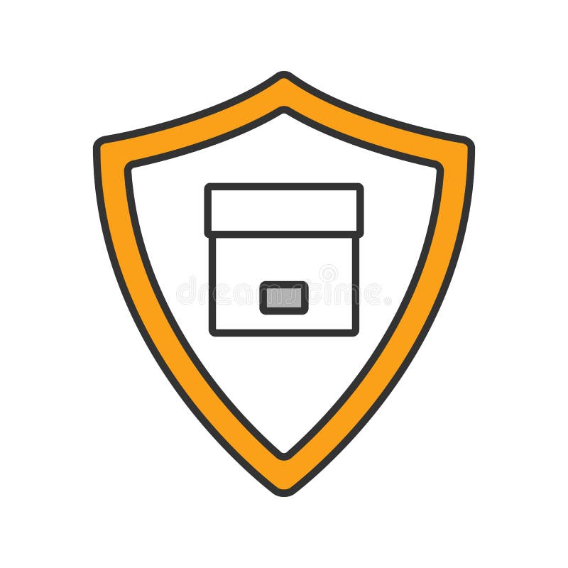 Secure delivery color icon stock vector. Illustration of container ...