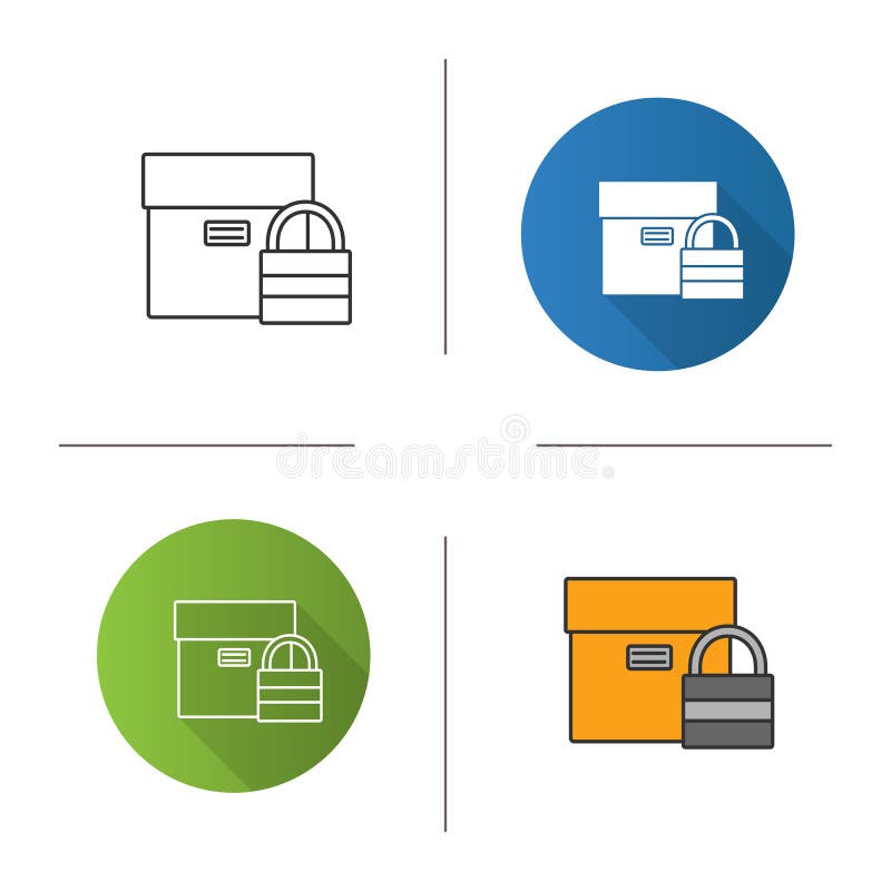 Secure delivery icon stock vector. Illustration of package - 197599835