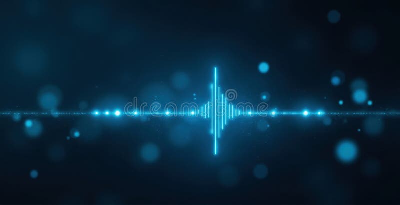 Secure Digital Banking Voice Recognition Dark Blue Background Graphic ...