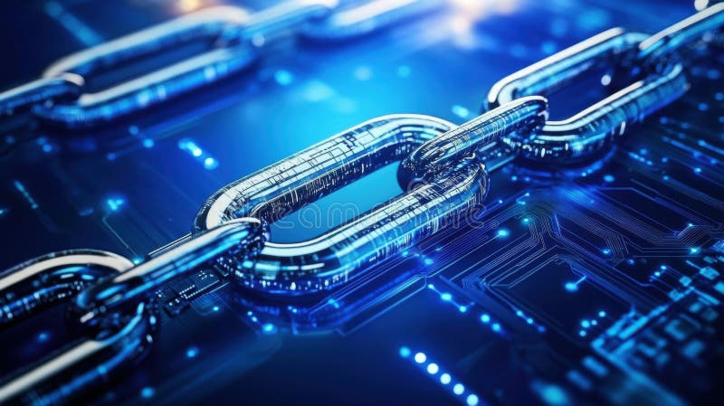 Secure Digital Chain. AI Generated Stock Illustration - Illustration of ...