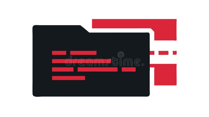 Secure Digital Code Folder Icon, Data Management Programming, Vector Design Generative AI Stock ...