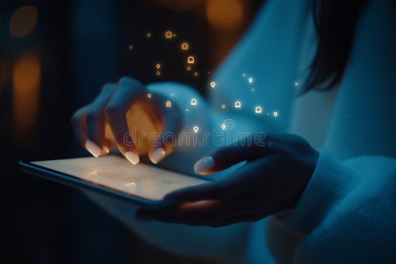 Secure Digital Connectivity Concept Stock Illustration - Illustration ...