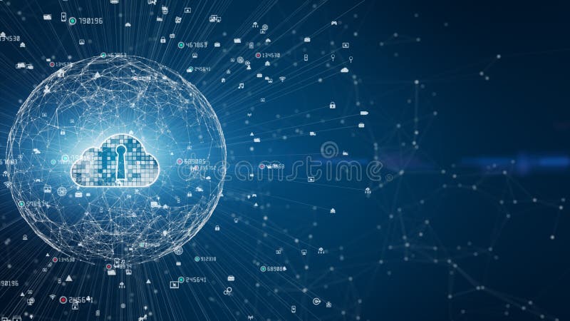 Secure Digital Data Network. Digital Cloud Computing Cyber Security ...