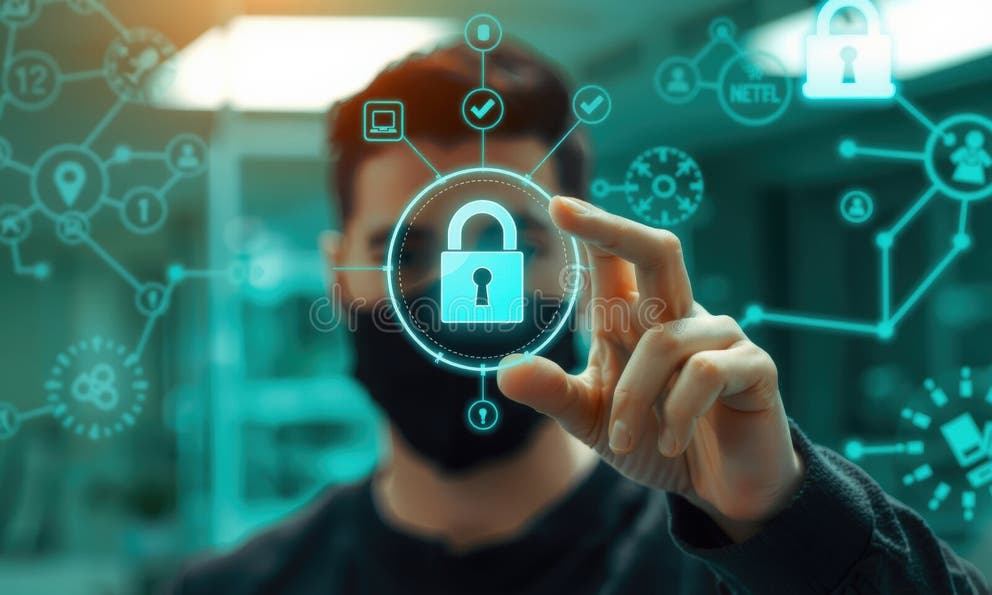 Secure Digital Environment with Person Interacting with Cybersecurity ...