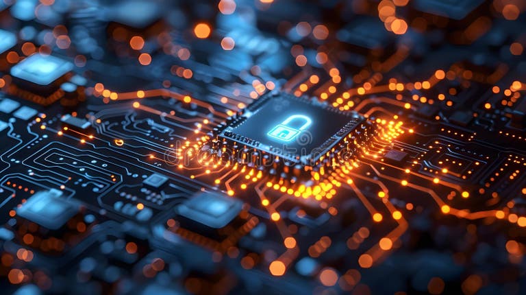 Secure Digital Fortress: Encryption & Privacy in Cyberspace. Concept ...