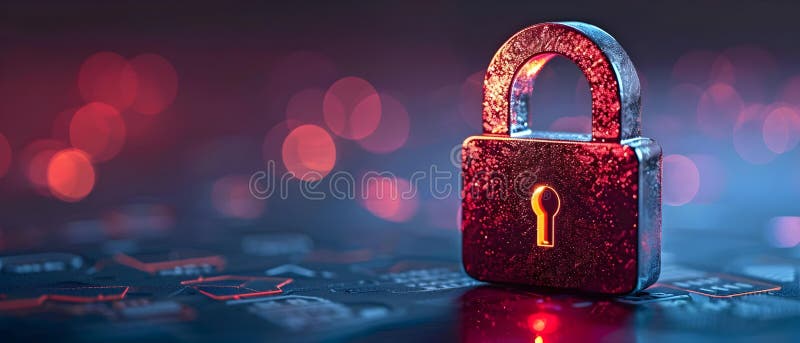 Secure Digital Lock: Cybersecurity Shield. Concept Cybersecurity ...
