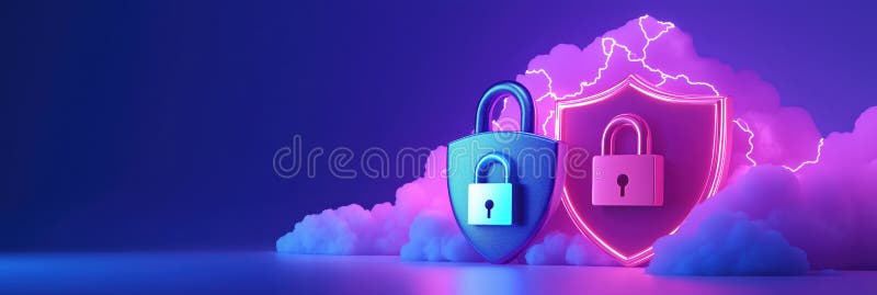 Secure Digital Locks with Vibrant Colors and Lightning Effects Create ...