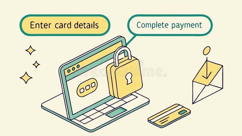 Secure Digital Payment Process, Online Transaction Confirmation, Vector Design Generative AI ...