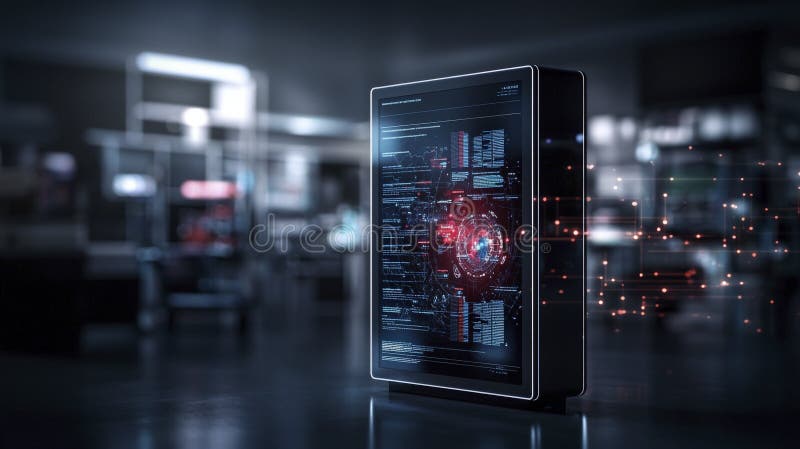 Secure Digital Portal Interface Surrounded by Soft Glow in Modern ...