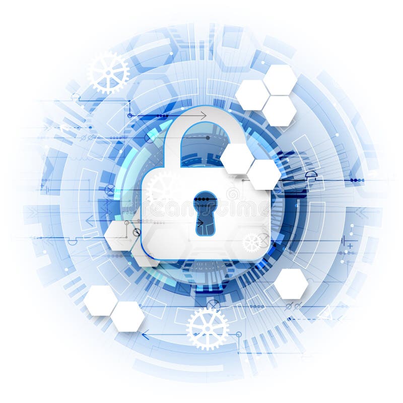 Secure digital space. stock vector. Illustration of keyhole - 59705811