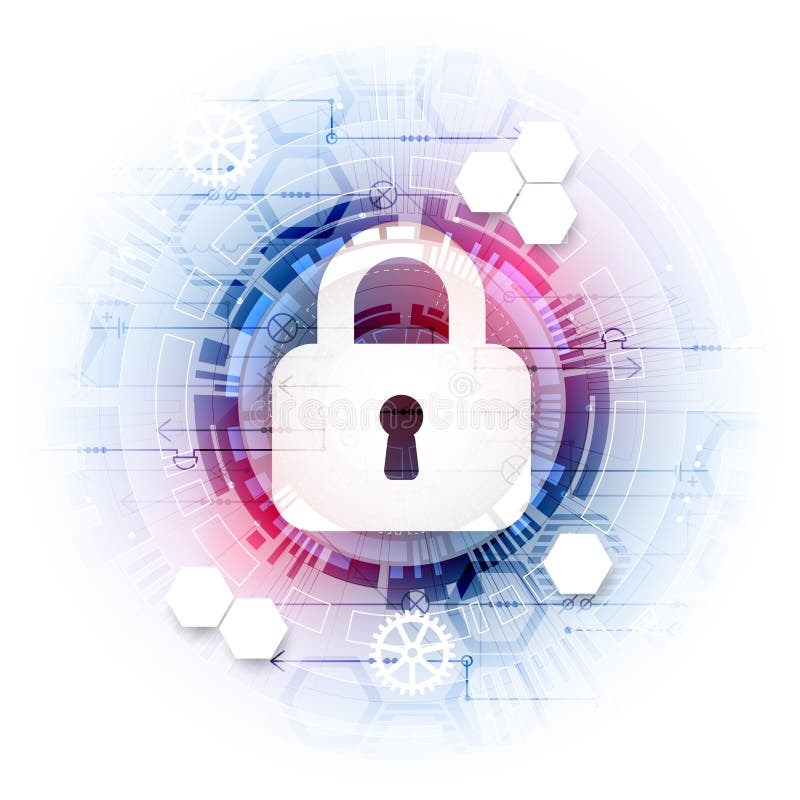 Secure digital space. stock vector. Illustration of keyhole - 59705811