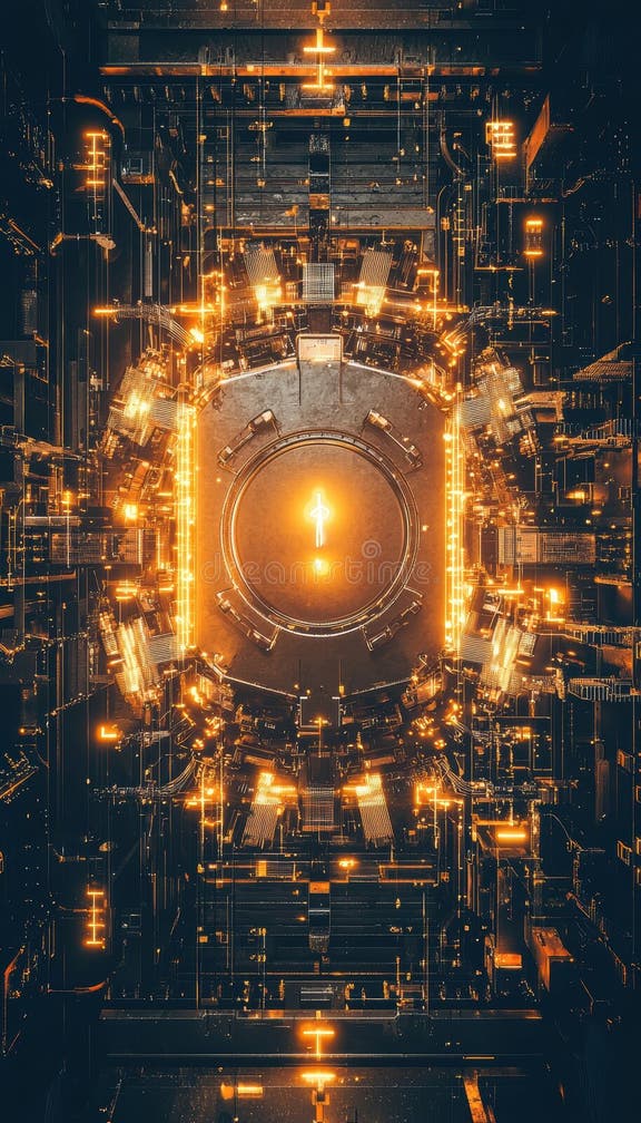 Secure Digital Vault Design Featuring Intricate Glowing Elements for ...