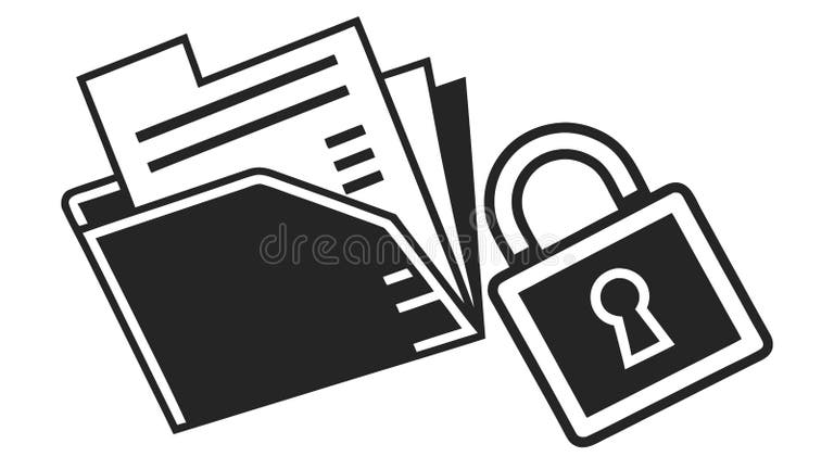 Secure Document Access Vector for Confidential Files, Vector Design ...