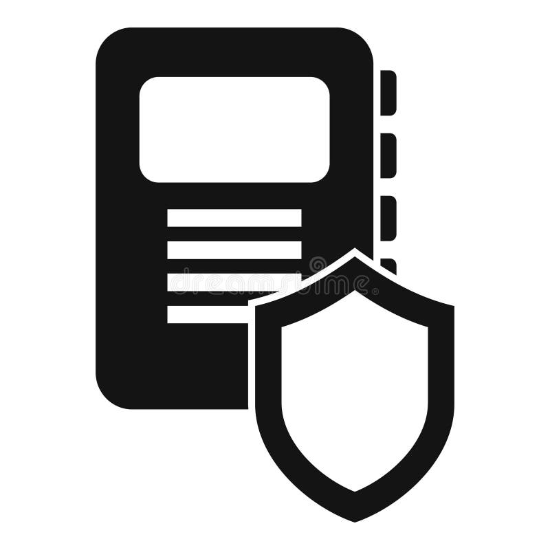 Secure Document Icon Representing Data Protection and Privacy Stock ...