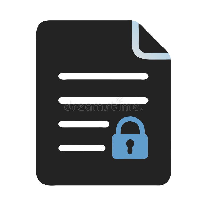Secure Document with Lock Privacy Vector for Data Protection and ...
